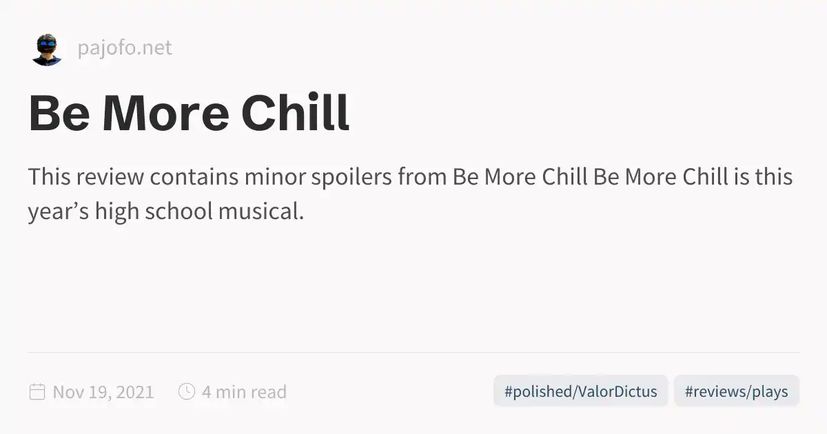 Be More Chill